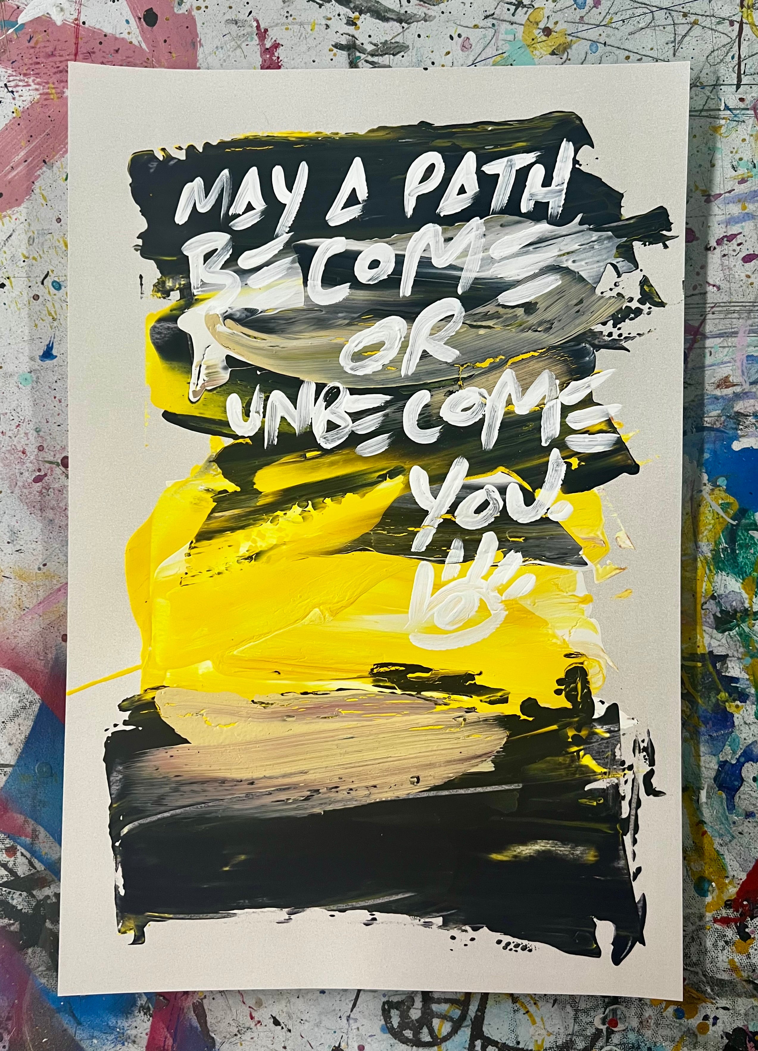 The Path / Yellow & Black /Archival Paper Mantra / BOGO Originals / Ja ...