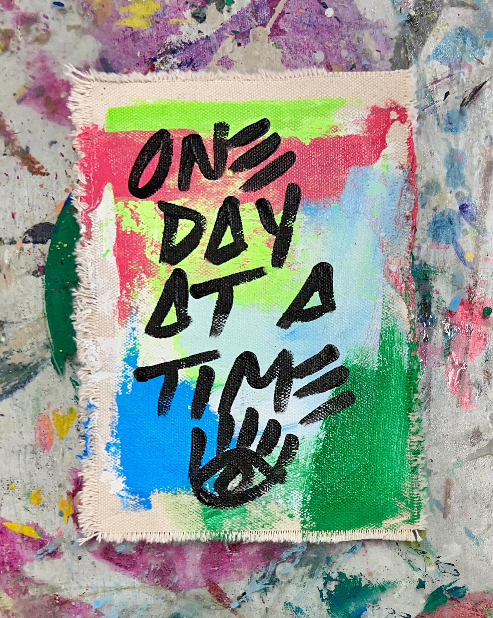 One Day at a Time / Pink, Blue & Green / Pocket Art / September 2024 ...