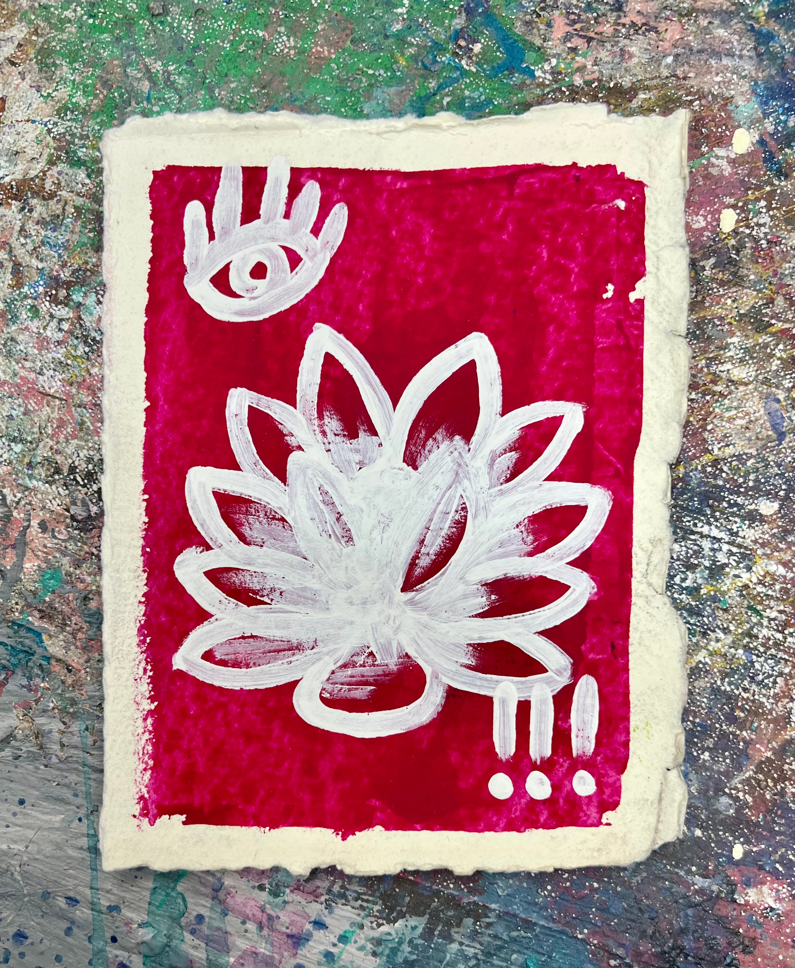 Lotus Sketch / Fuchsia / Archival Paper / BOGO Originals / January 202 ...